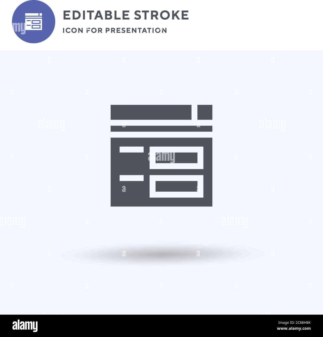 Form icon vector, filled flat sign, solid pictogram isolated on white ...