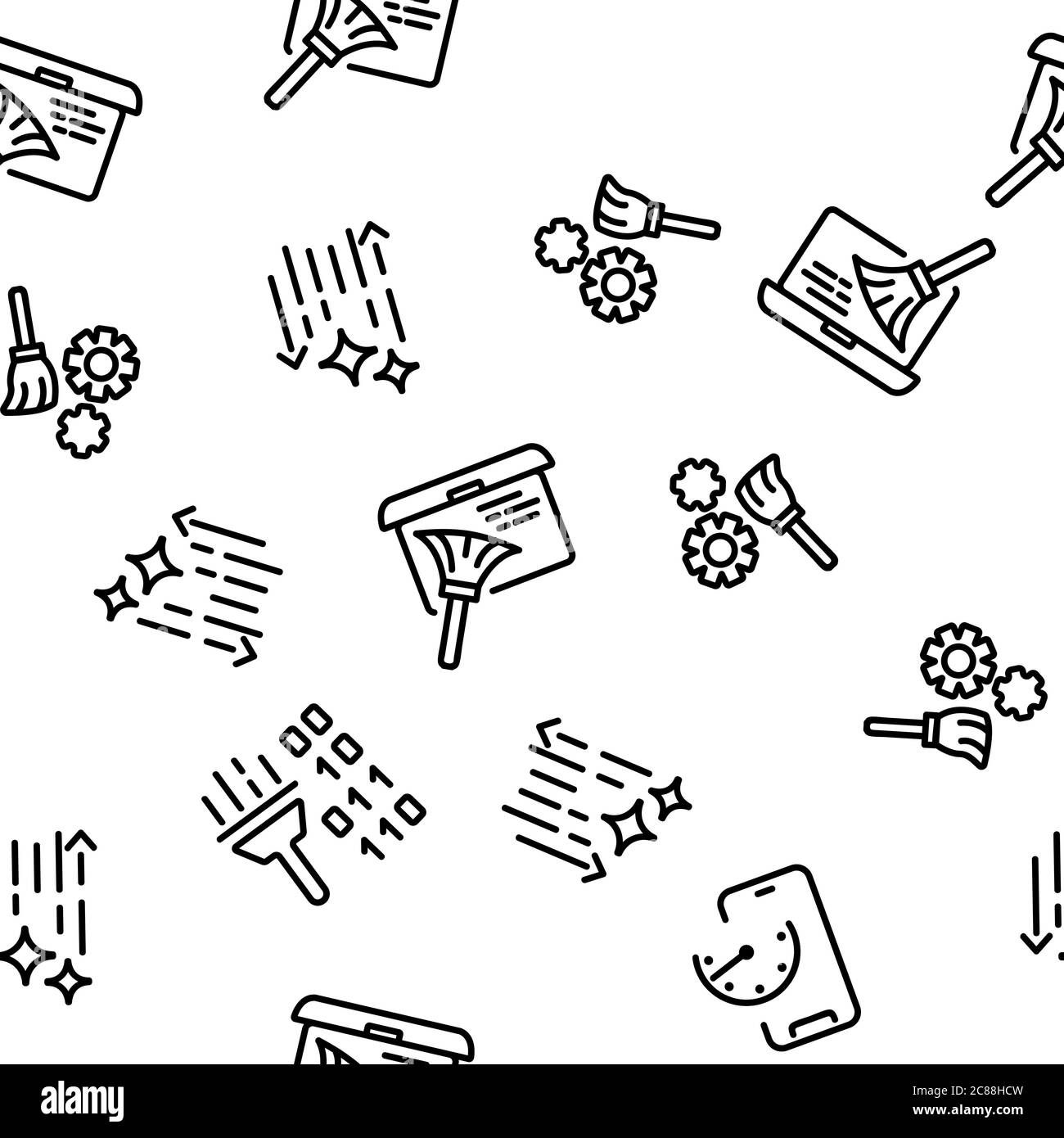 Cleaning Application Vector Seamless Pattern Stock Vector Image & Art ...