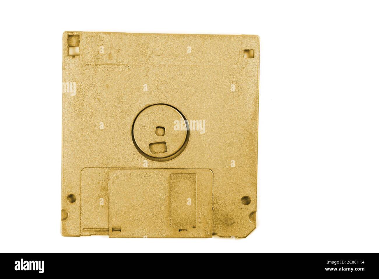 golden floppy disk isolated on the white background Stock Photo - Alamy