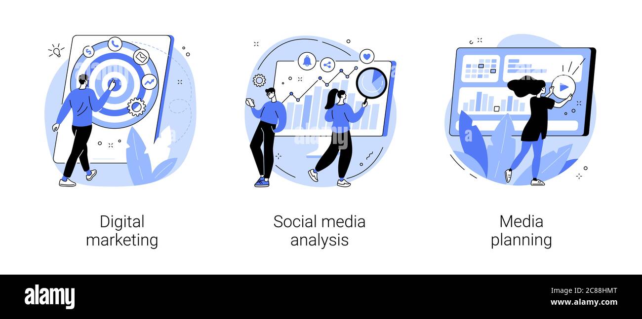 Digital marketing abstract concept vector illustrations Stock Vector ...