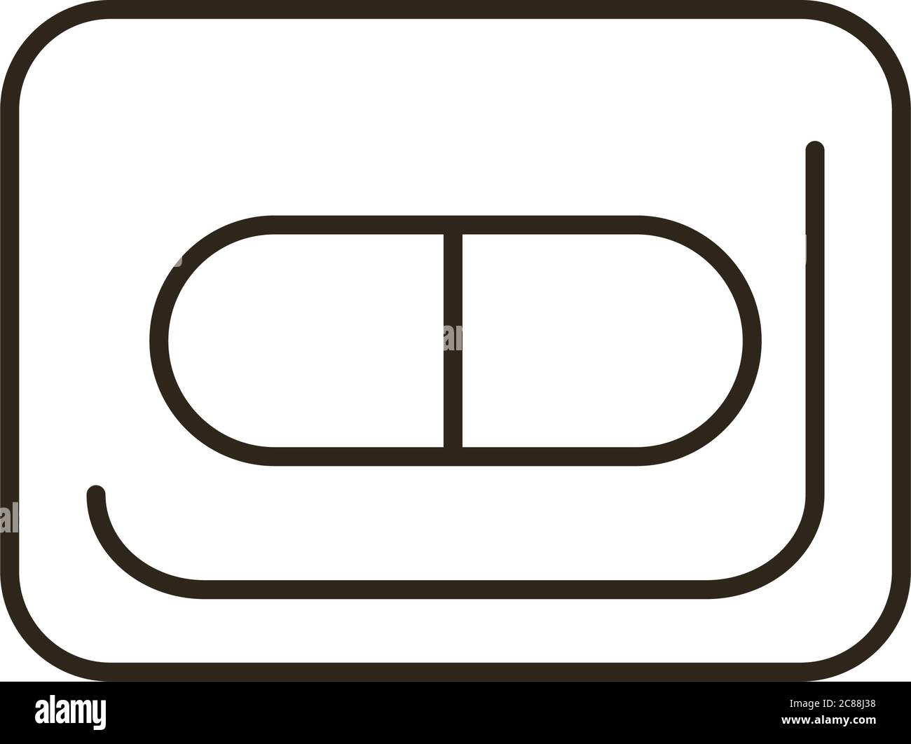 Pill line style icon design of Medical care health and emergency theme ...