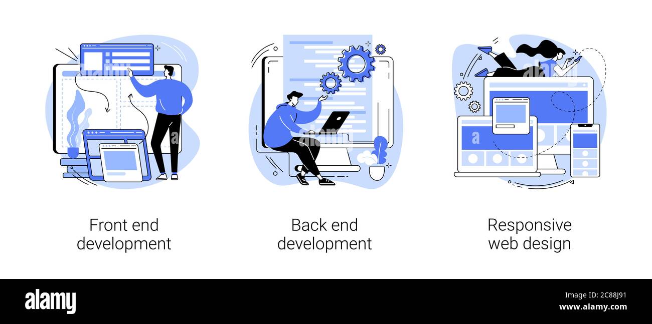 Web development agency abstract concept vector illustrations Stock ...