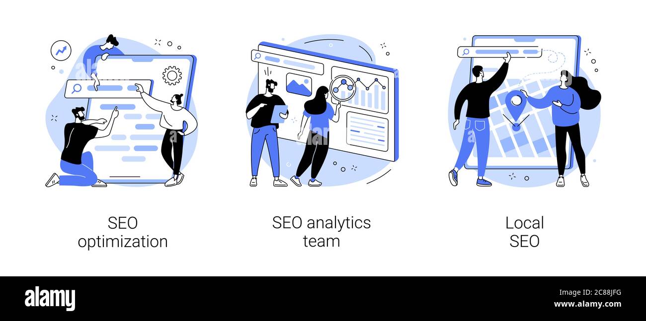 Website optimization abstract concept vector illustrations Stock Vector ...