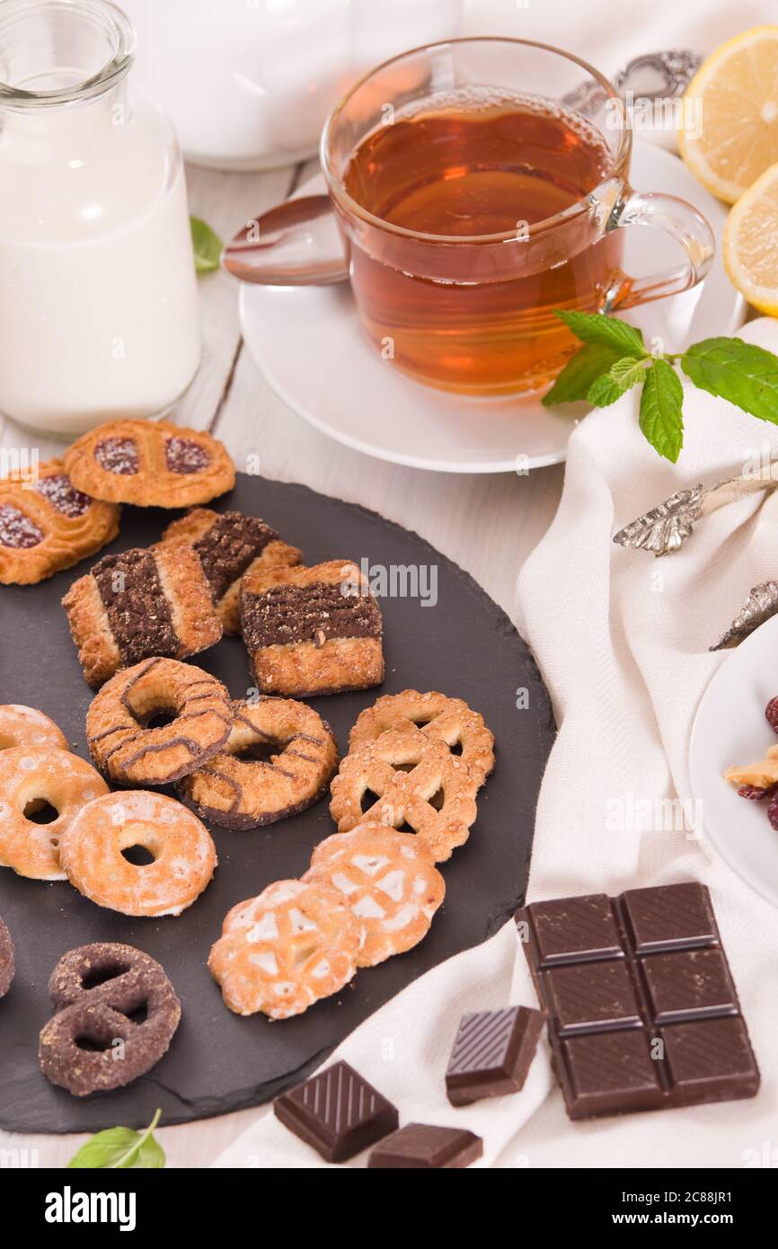 Shortcrust pastry biscuits Stock Photo - Alamy