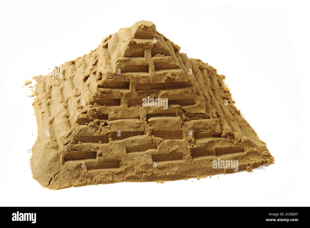 sand pyramide isolated on the white background Stock Photo - Alamy
