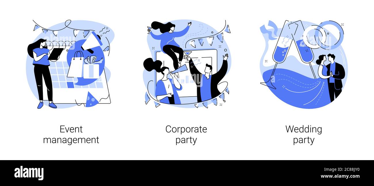 Entertainment service abstract concept vector illustrations Stock ...