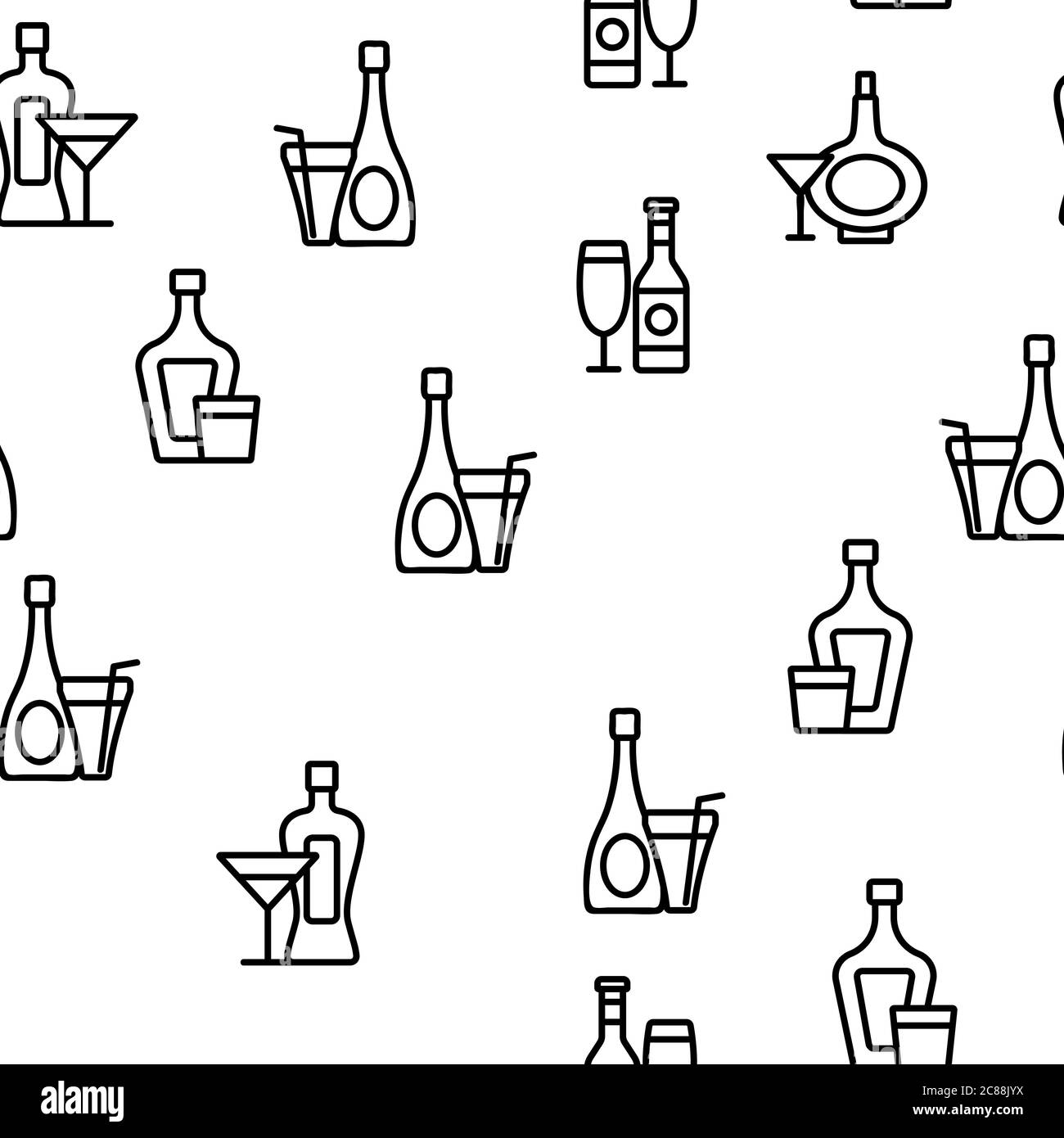 Cocktail drinking bottles Stock Vector Images - Alamy