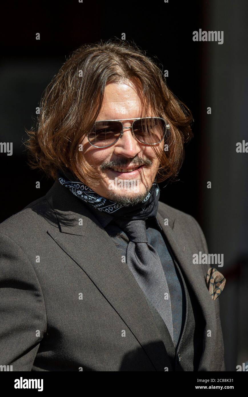 London, UK. 22nd July, 2020. Johnny Depp attends his libel trial ...