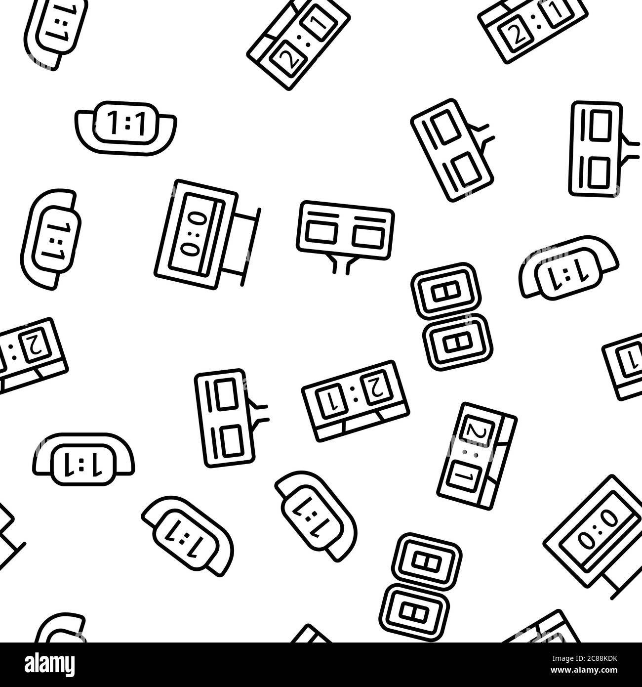 Scoreboard Game Tool Vector Seamless Pattern Stock Vector Image & Art ...