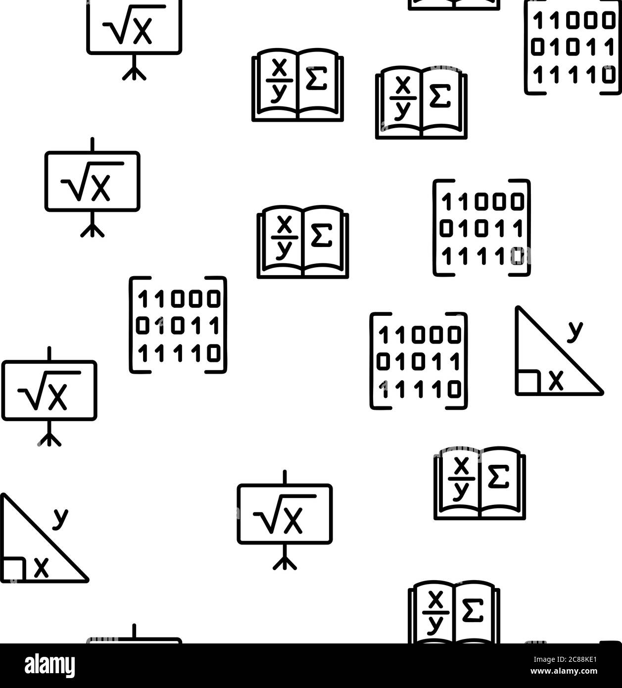 Math Science Education Vector Seamless Pattern Stock Vector Image & Art ...