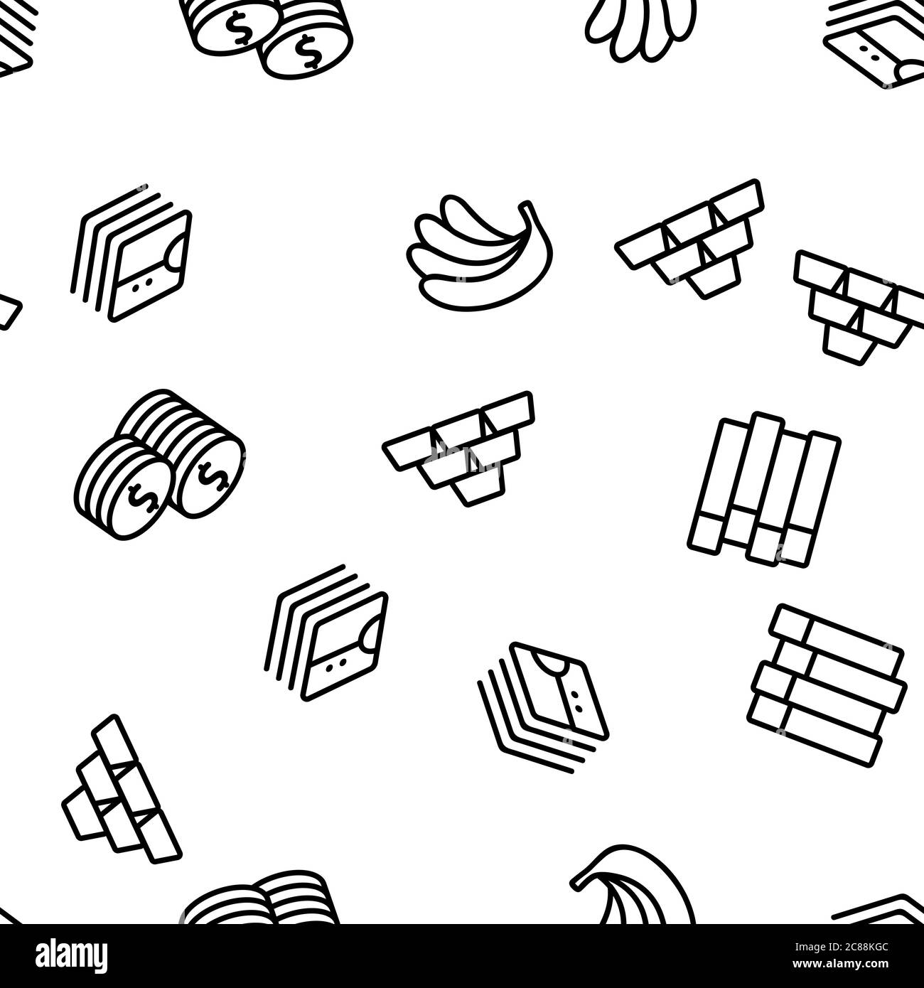 Pile Objects Things Vector Seamless Pattern Stock Vector Image & Art ...