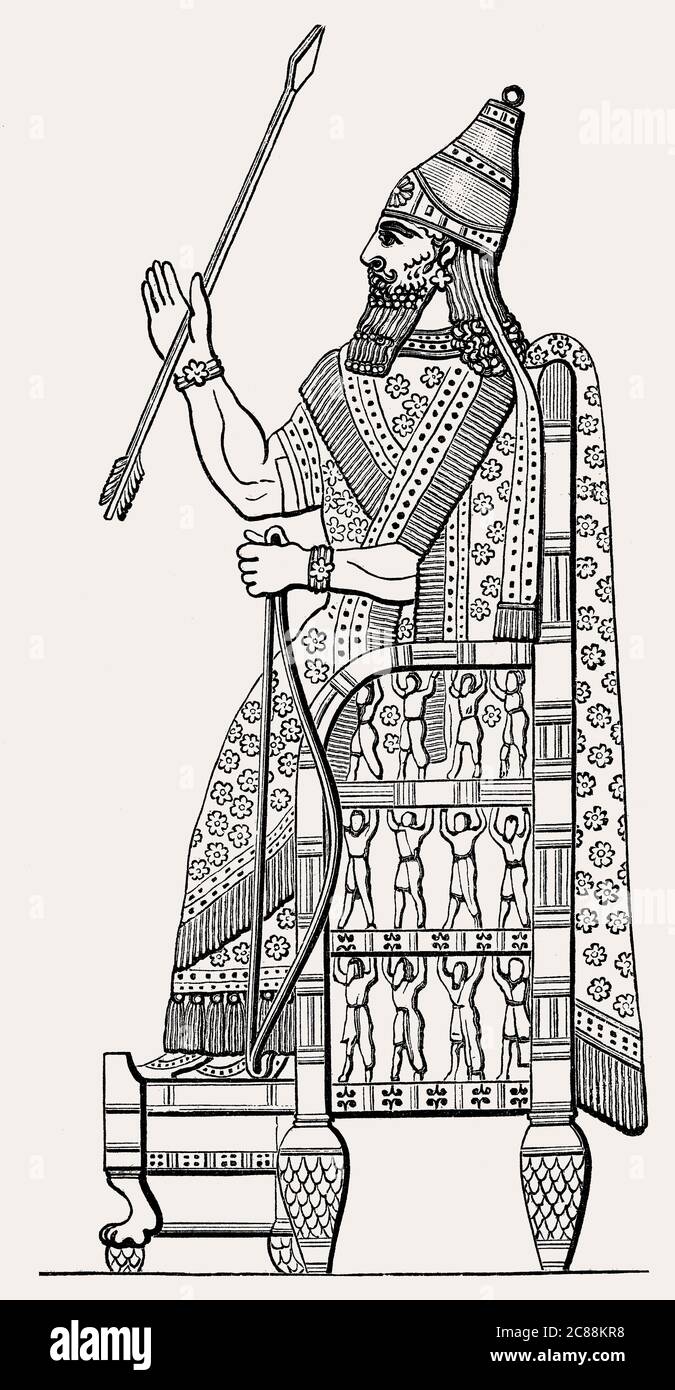 Sennacherib, king of the Neo-Assyrian Empire from 705 BC to 681 BC ...