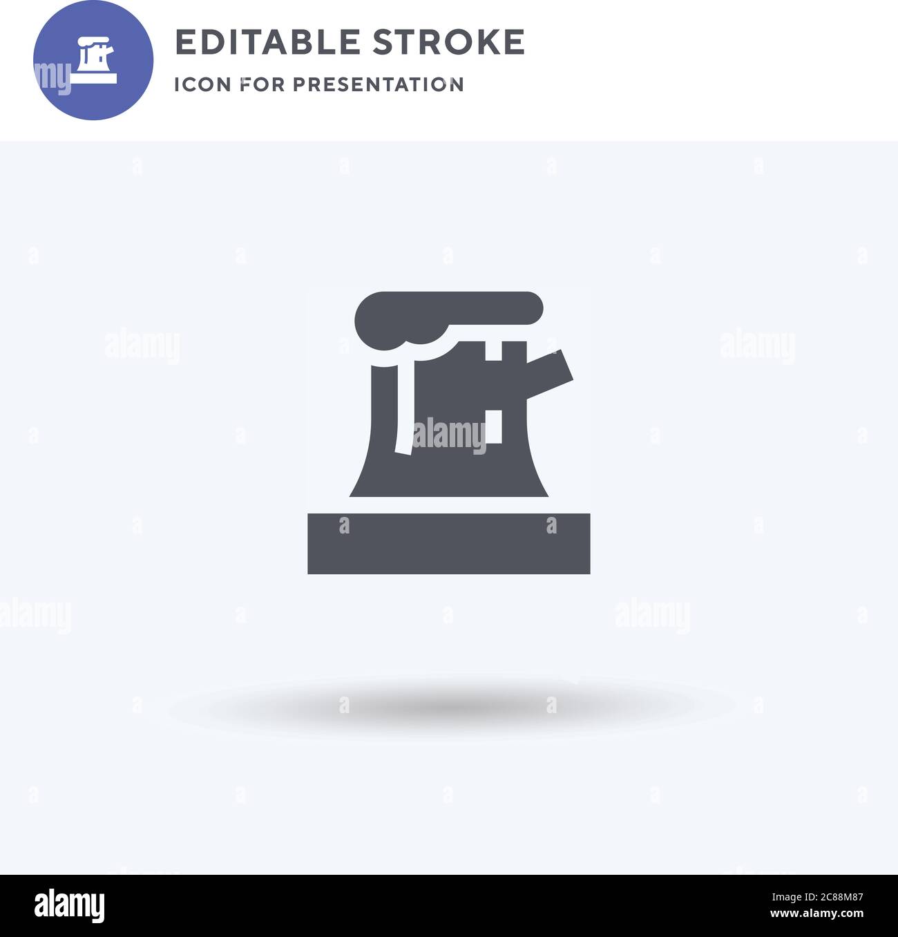 Trunk icon vector, filled flat sign, solid pictogram isolated on white ...