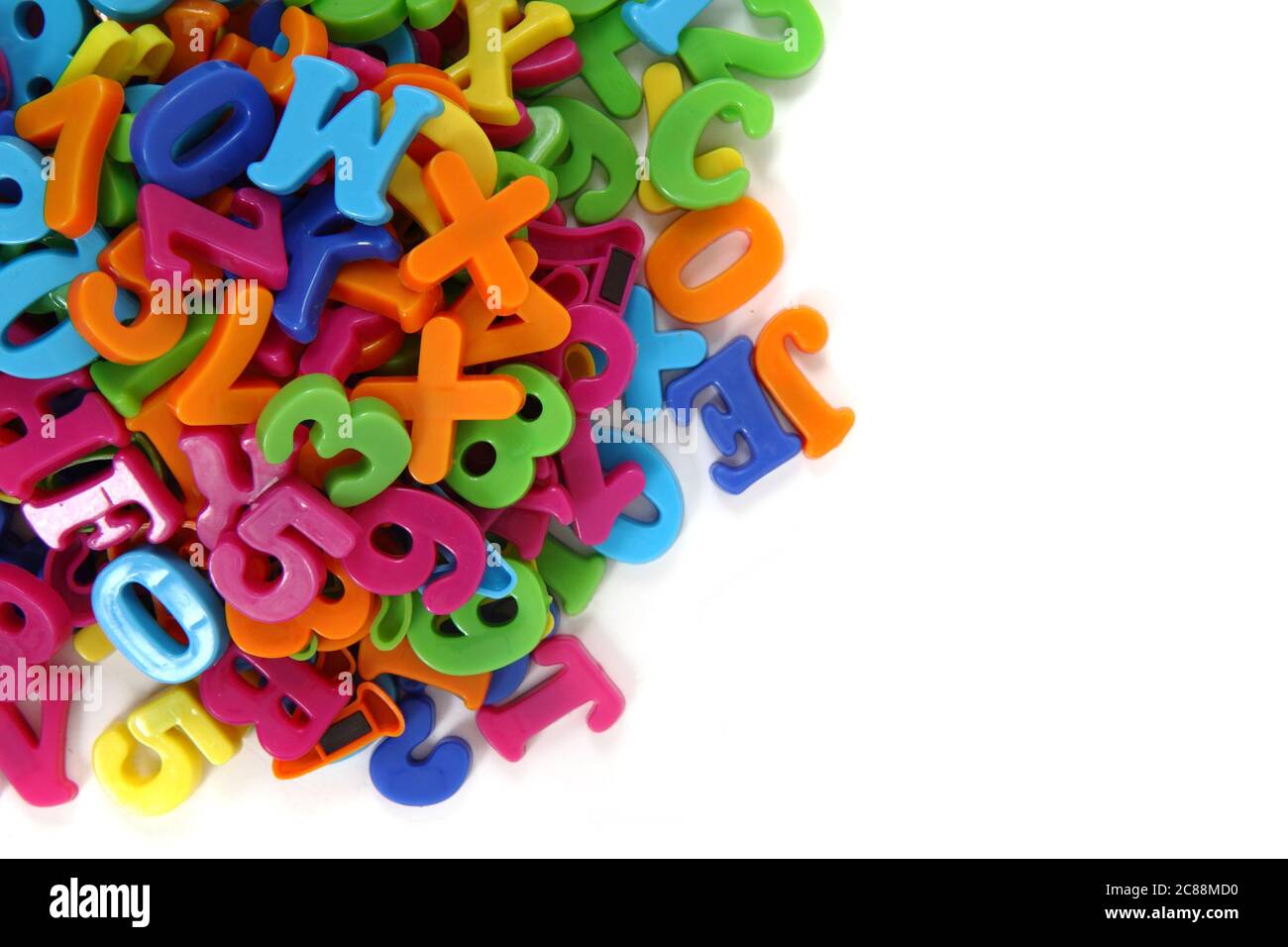 color plastic letters as nice school background Stock Photo - Alamy