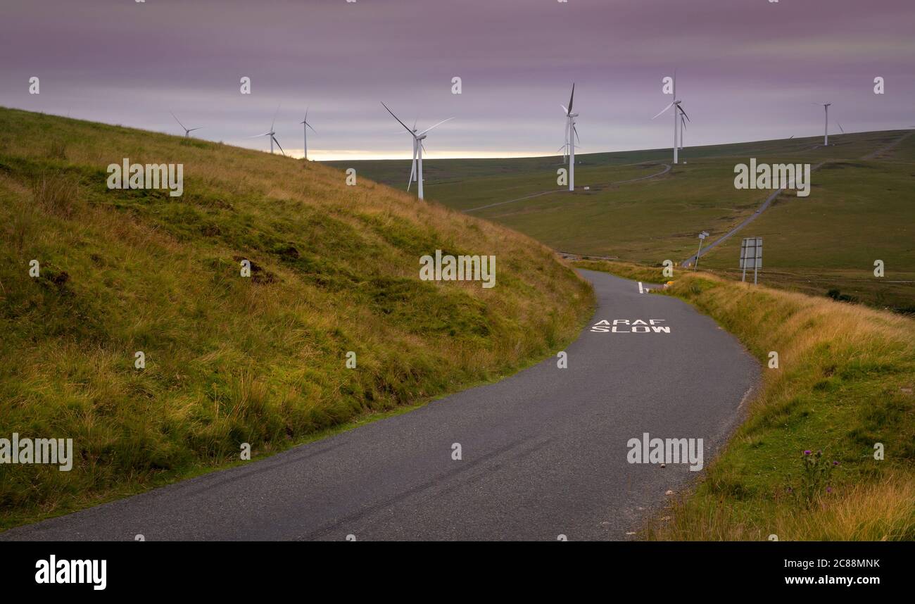 Wind turbines in South Wales Stock Photo - Alamy