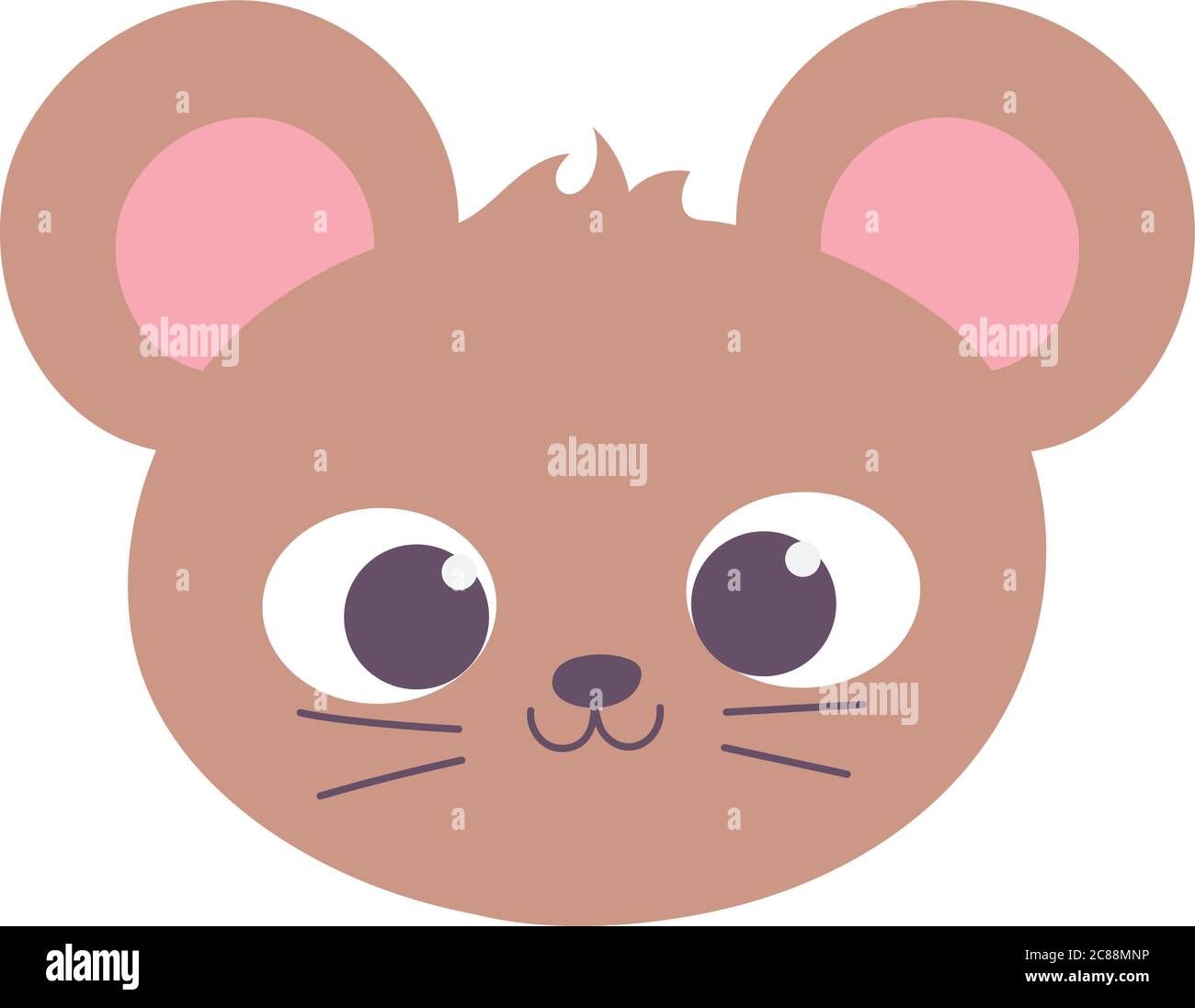 cute mouse animal face cartoon isolated design icon vector illustration ...