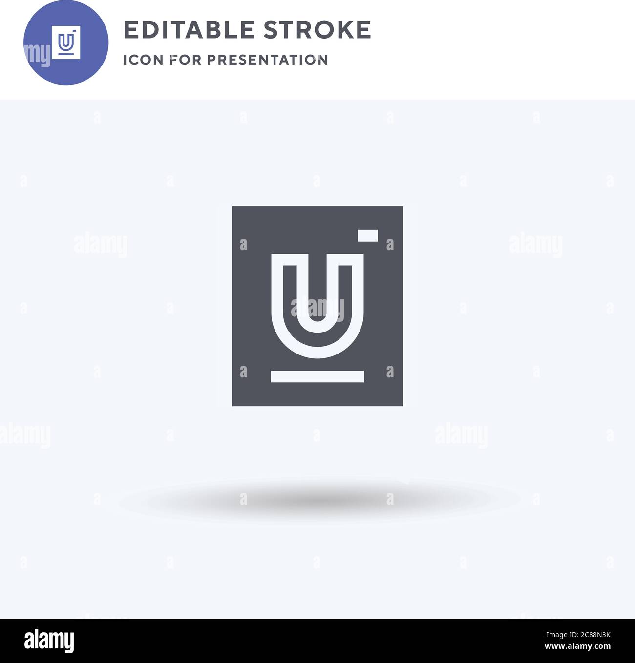 Uranium icon vector, filled flat sign, solid pictogram isolated on ...