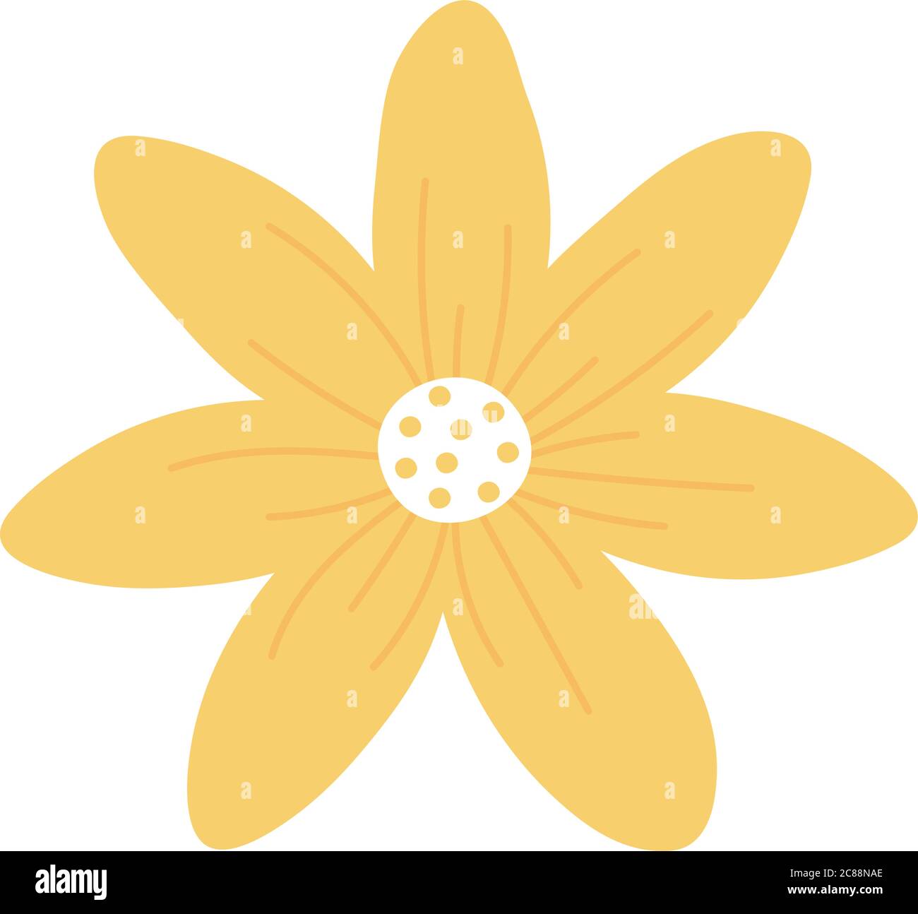 cute flower delicate decoration cartoon isolated icon design vector ...