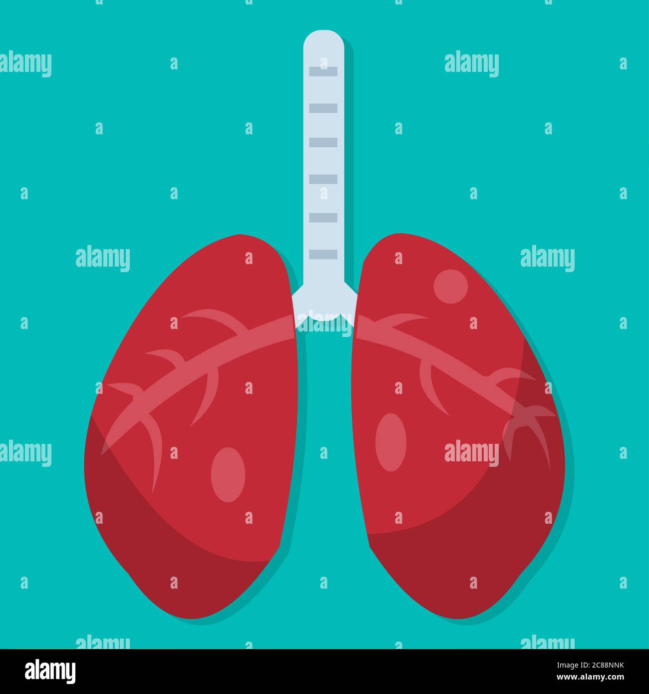 lung organ isolated for anatomy concept vector illustration icon Stock ...