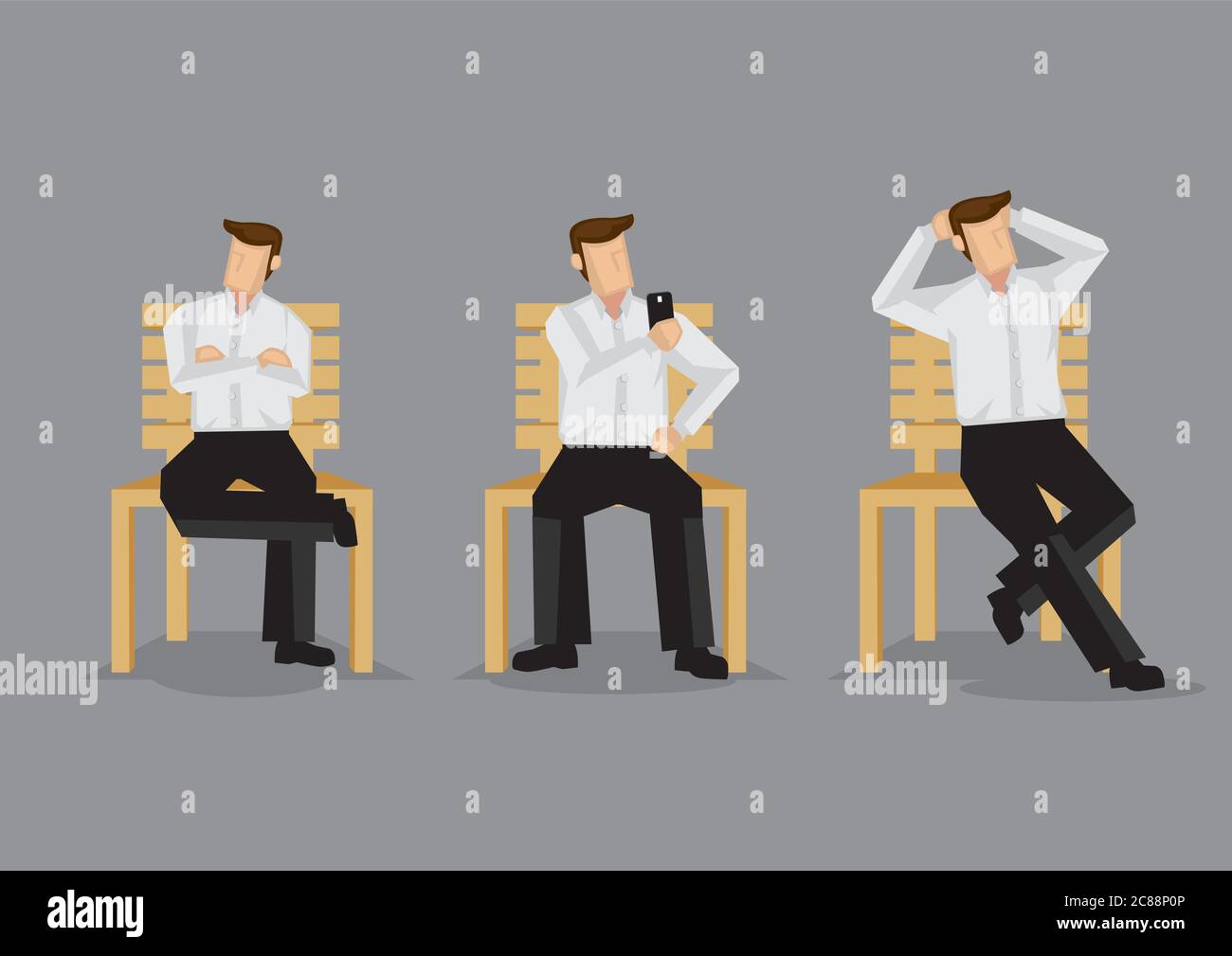 Set of three postures Stock Vector Images - Alamy