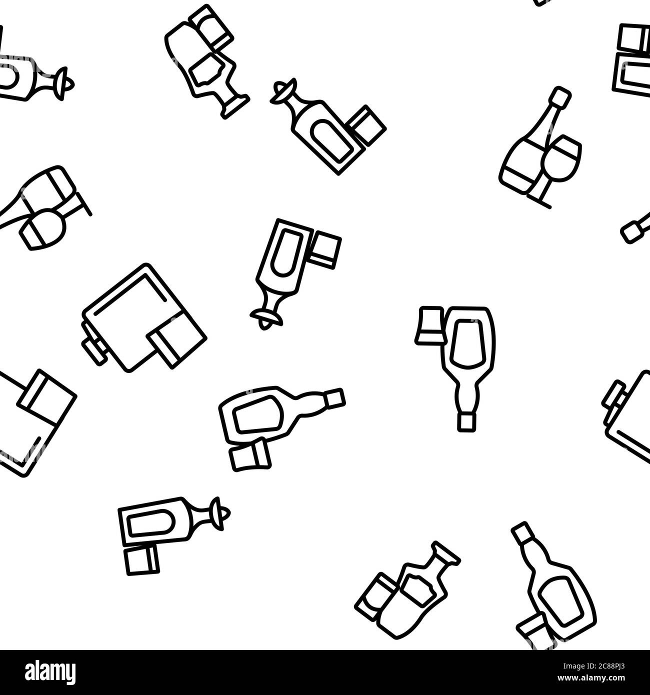 Alcohol Drink Bottles Vector Seamless Pattern Stock Vector Image & Art ...