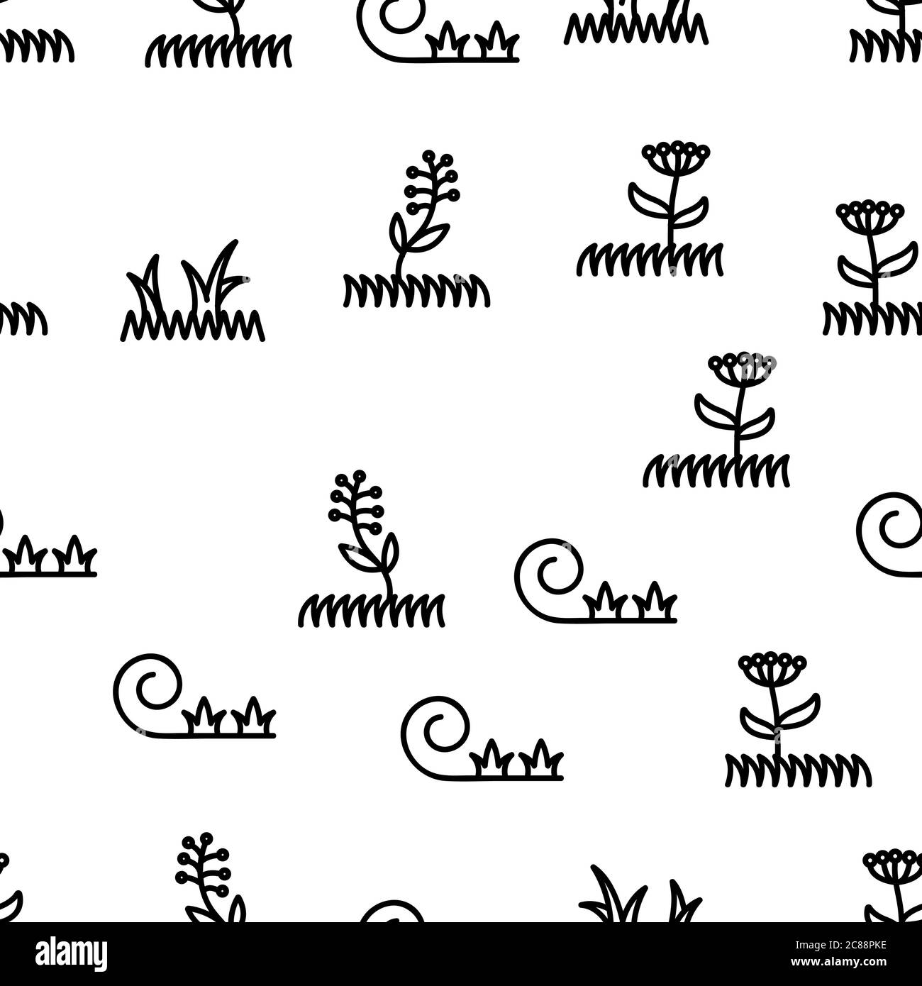 Non grass lawn plant Stock Vector Images - Alamy