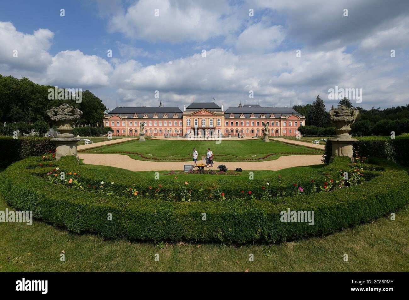 Dobris, Czech Republic. 21st July, 2020. French park at Dobris chateau ...