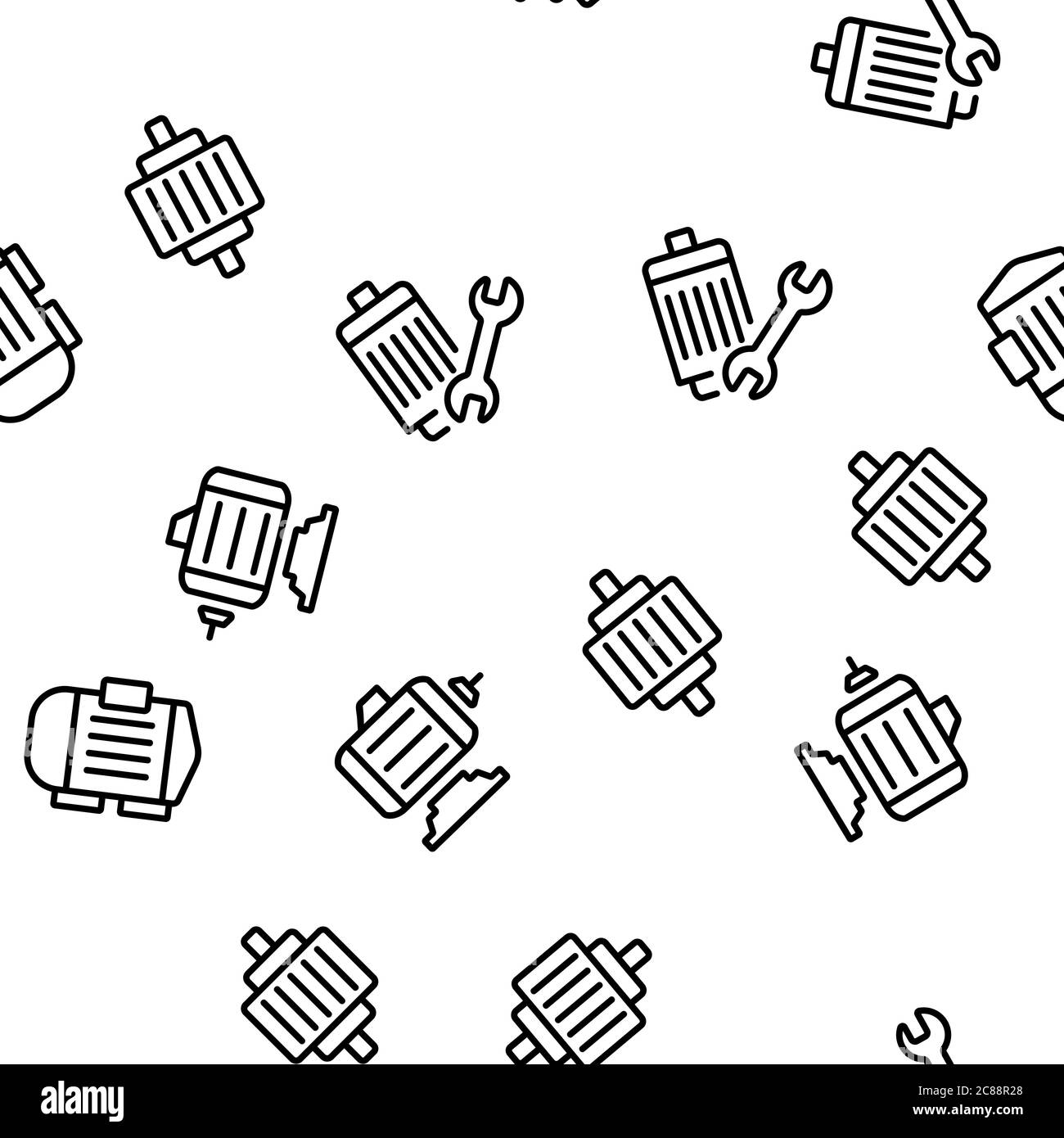 Electronic Motor Tool Vector Seamless Pattern Stock Vector Image & Art ...