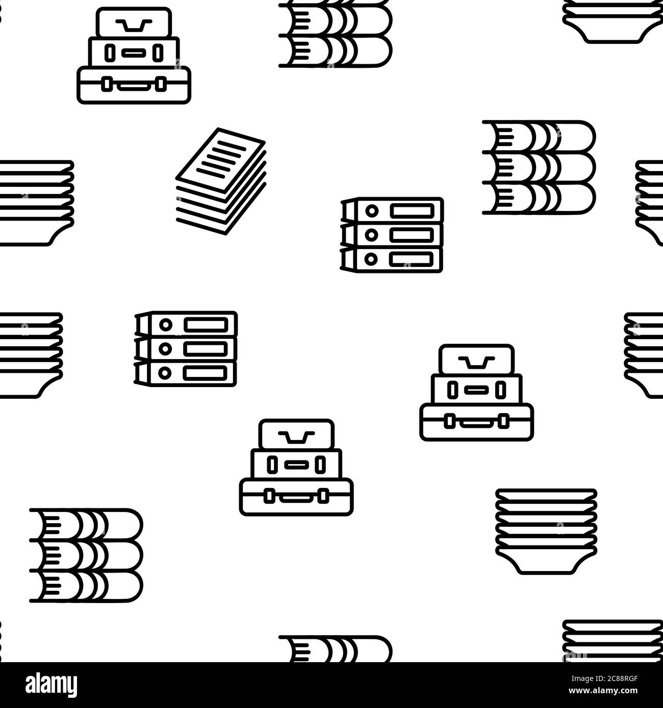 Pile Objects Things Vector Seamless Pattern Stock Vector Image & Art ...