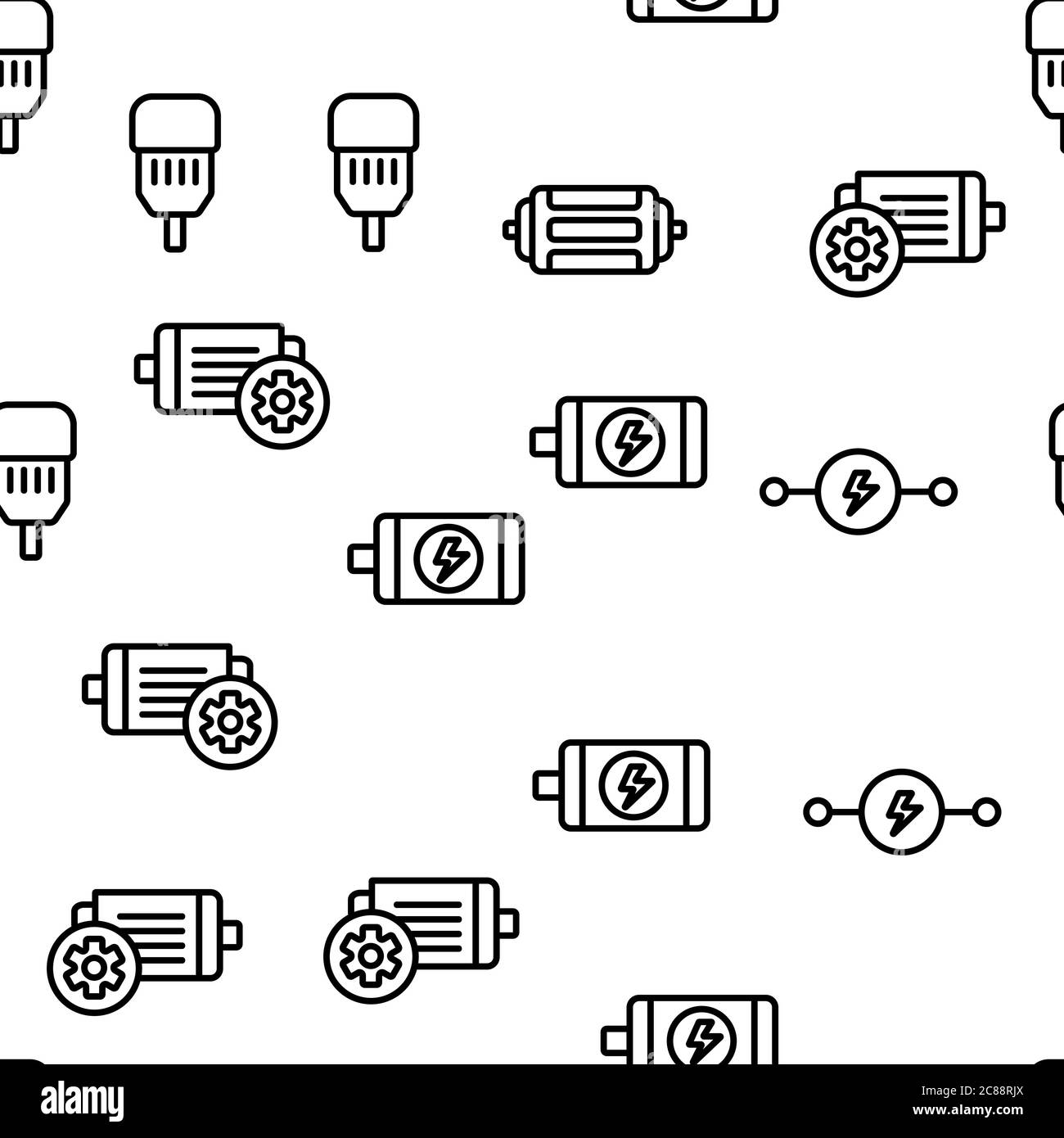 Electronic Motor Tool Vector Seamless Pattern Stock Vector Image & Art ...