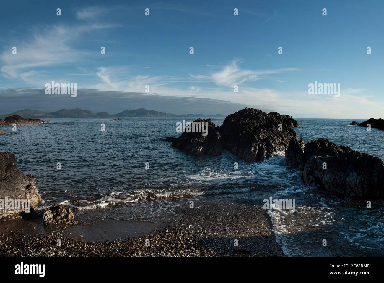 Rocky shoreline north wales hi-res stock photography and images - Alamy