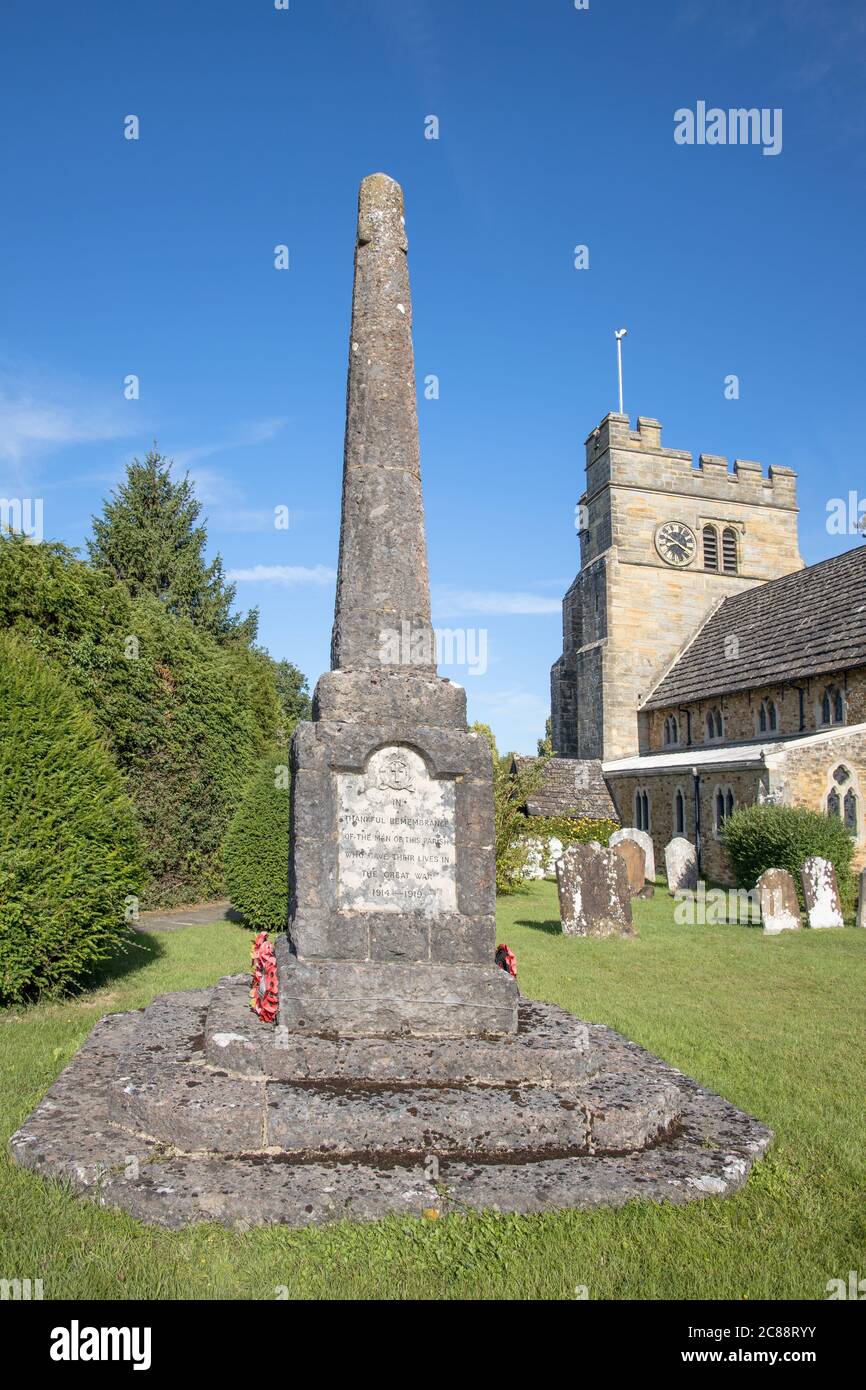 st mary magdalene parish church and war memorial in rusper village west ...