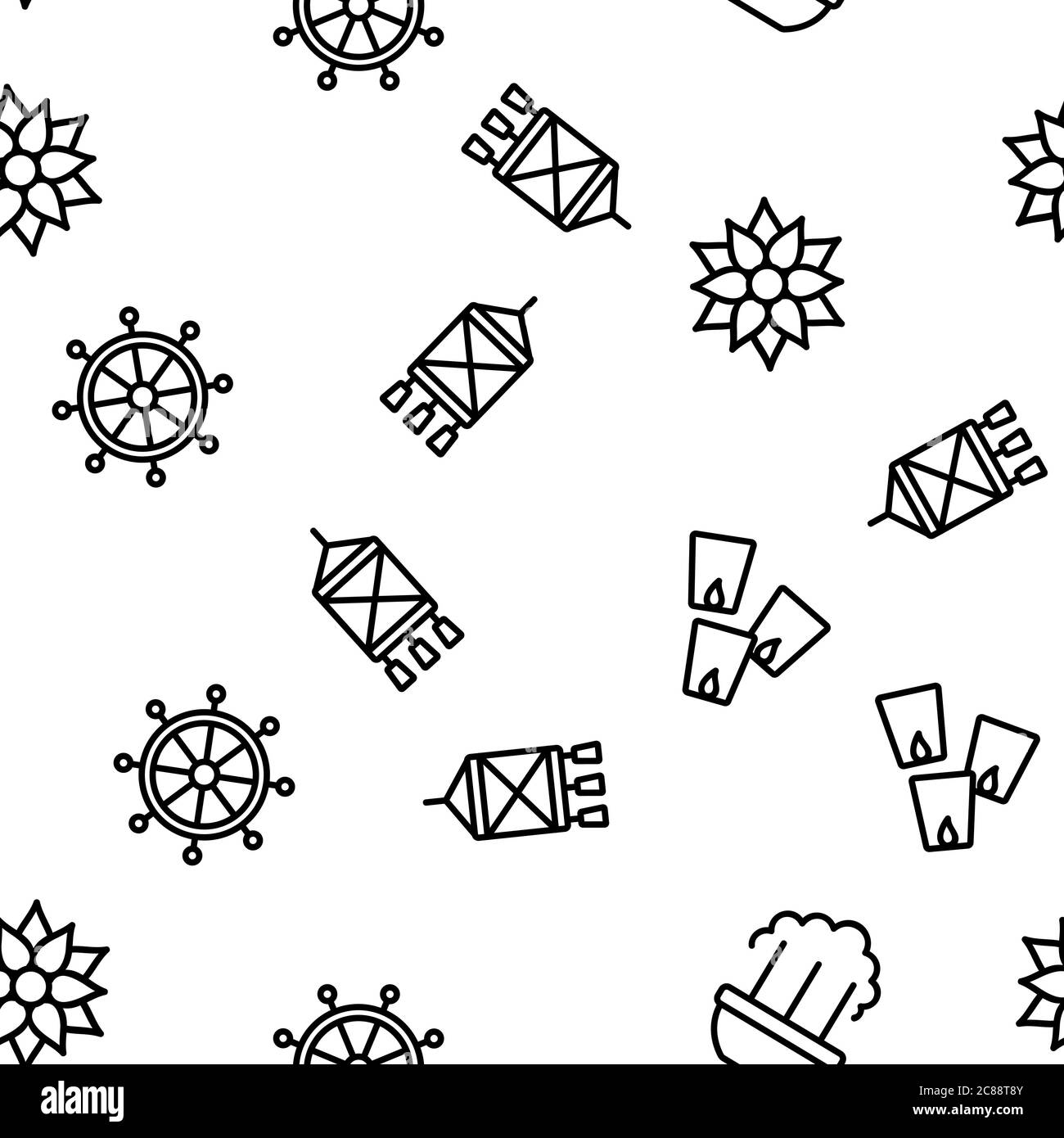 Buddhism symbols buddha spiritual Stock Vector Images - Alamy