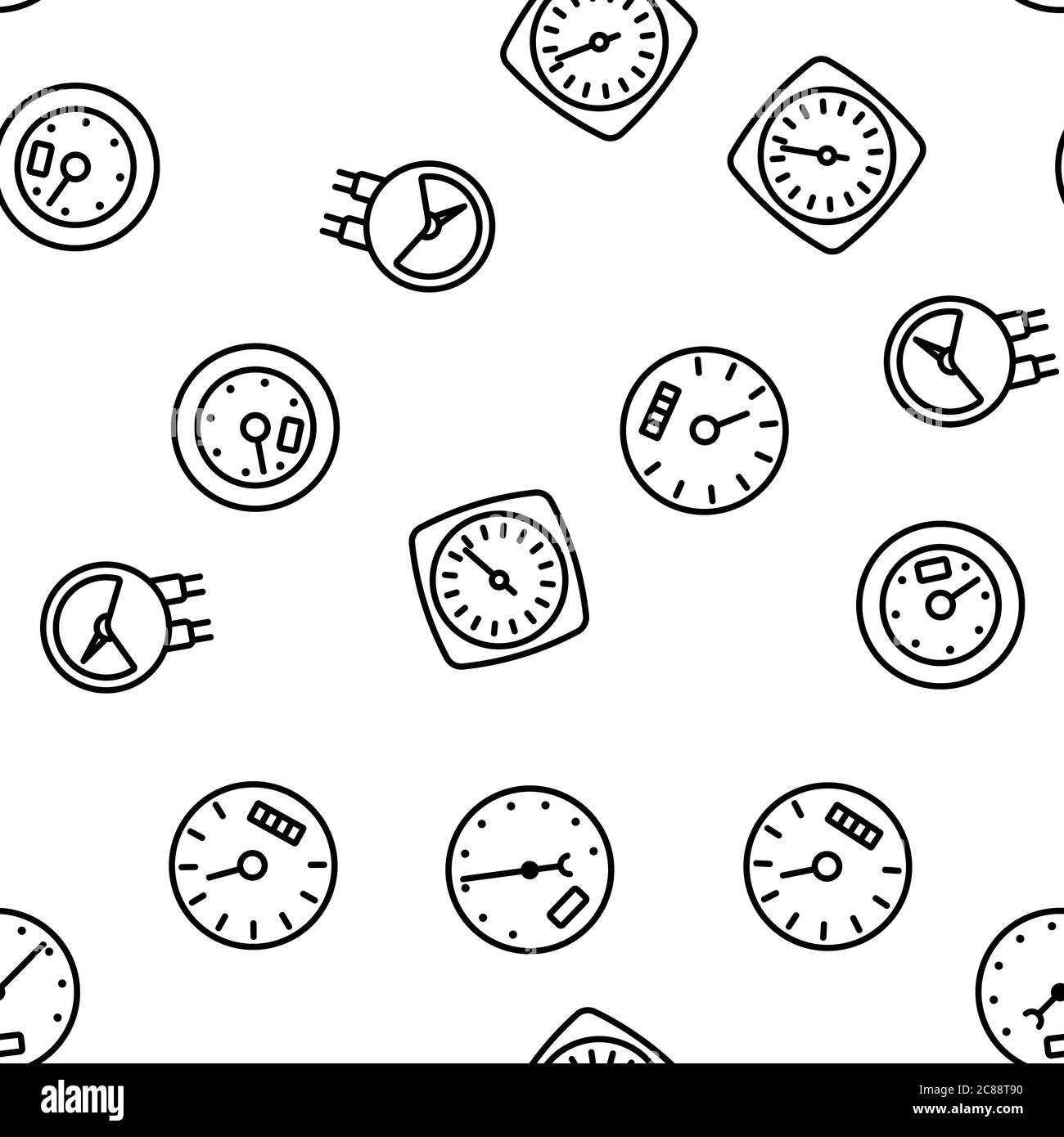 Gauge Meter Equipment Vector Seamless Pattern Stock Vector Image & Art ...