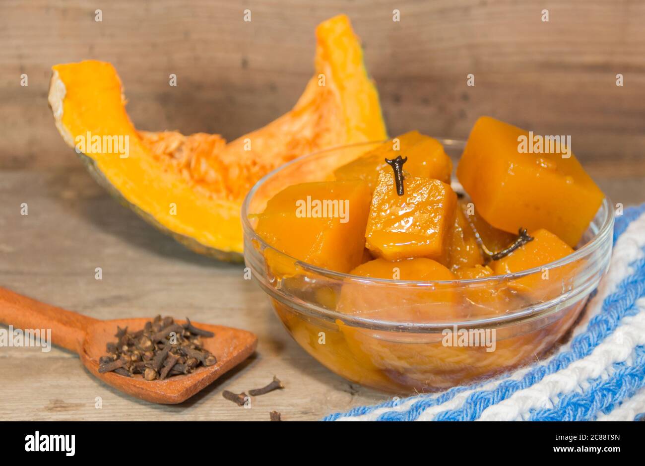 squash in syrup with cloves Stock Photo - Alamy