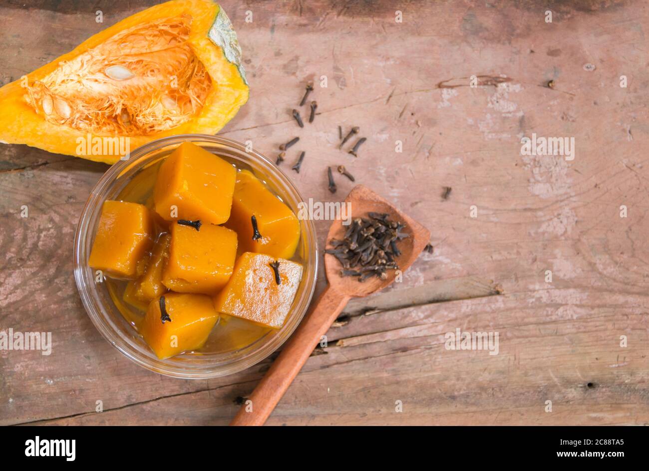 squash in syrup with cloves Stock Photo - Alamy