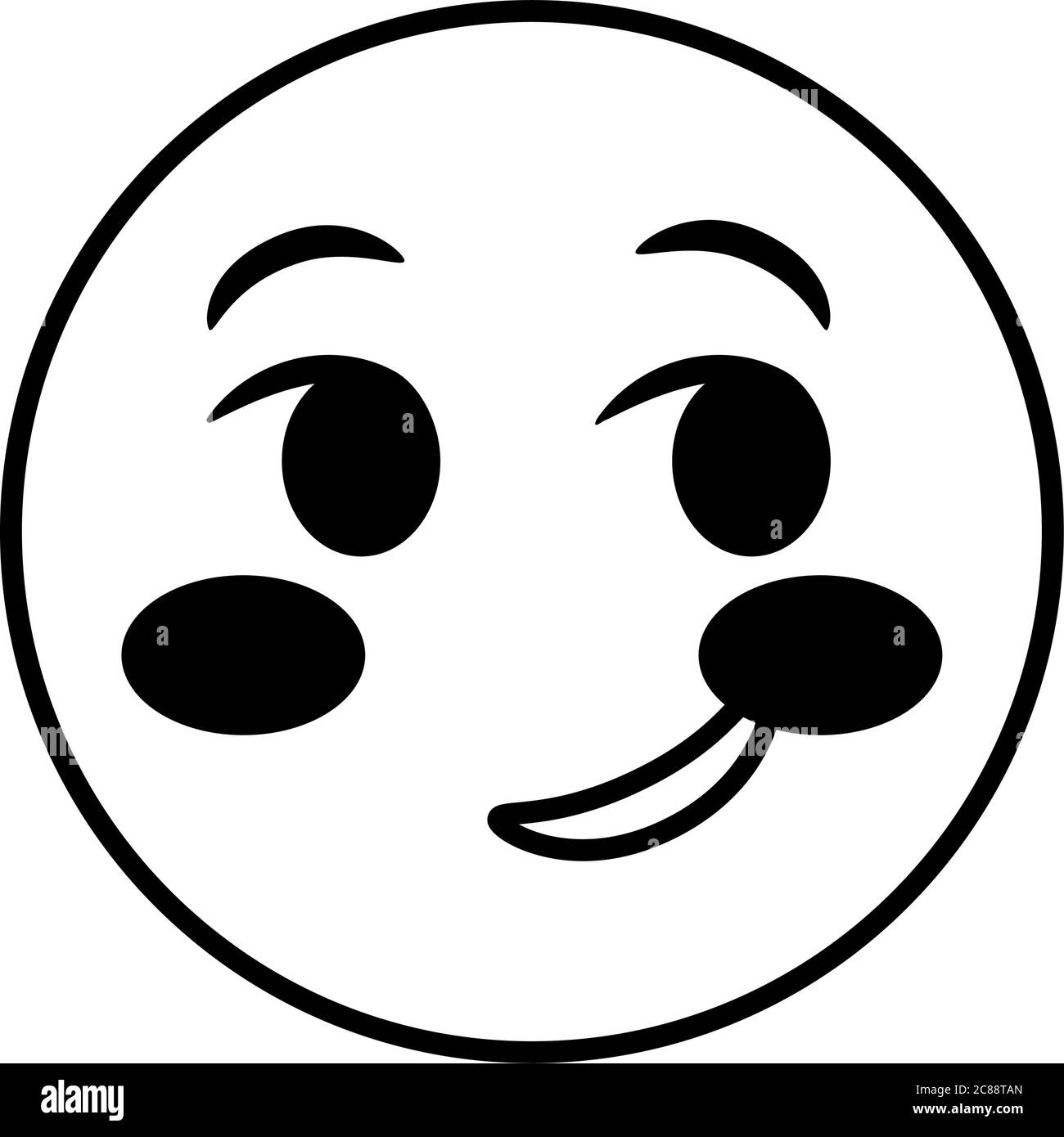doubtful emoji face classic line style icon vector illustration design ...