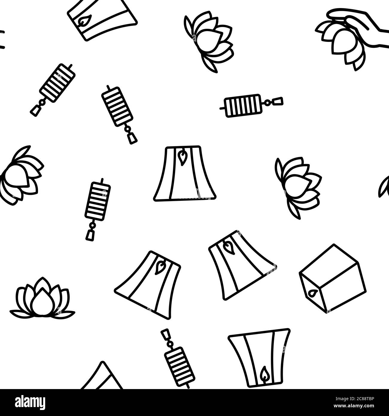 Vesak Day Buddhism Vector Seamless Pattern Stock Vector Image & Art - Alamy