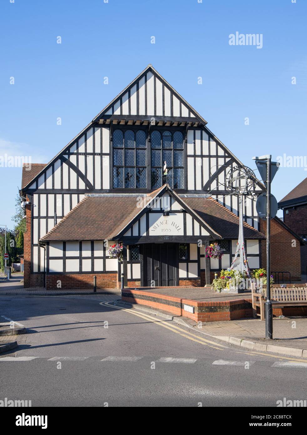the village hall in cranleigh village surrey Stock Photo - Alamy
