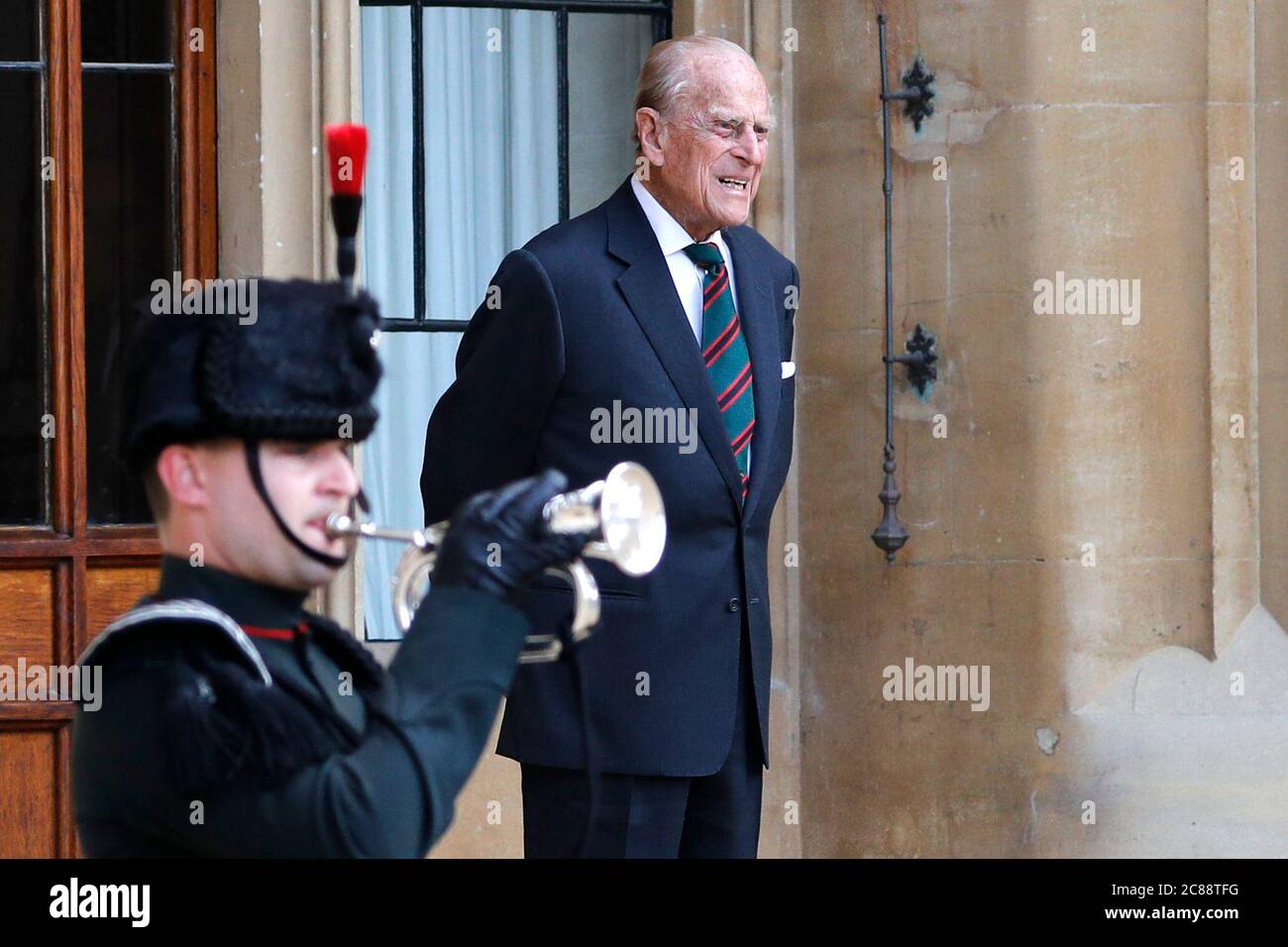 The Duke of Edinburgh at Windsor Castle during a ceremony for the ...