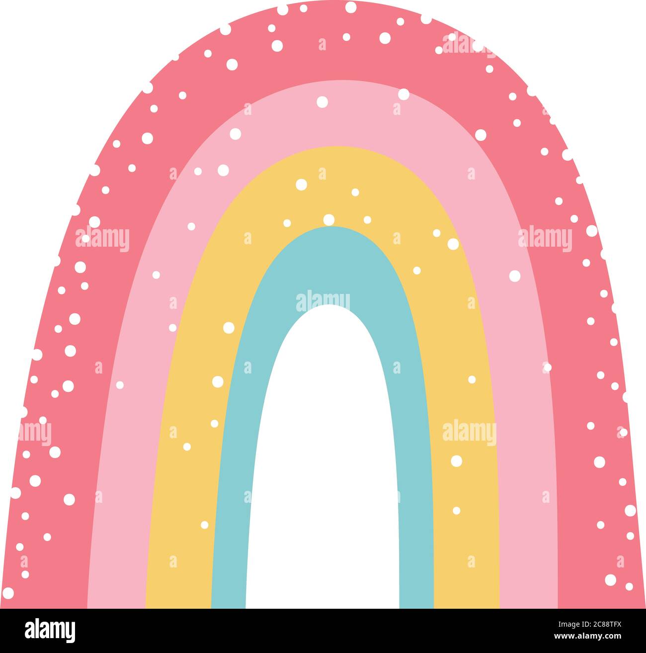 rainbow fantasy magic cartoon isolated design icon vector illustration ...