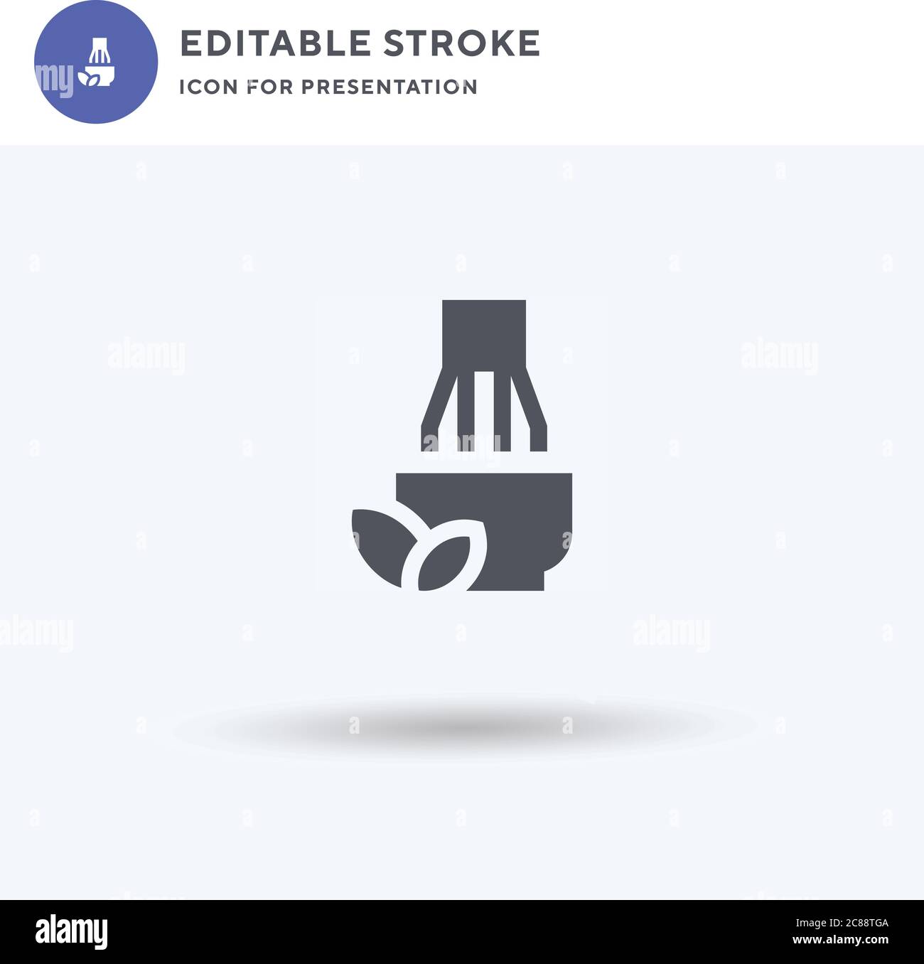 Matcha icon vector, filled flat sign, solid pictogram isolated on white ...