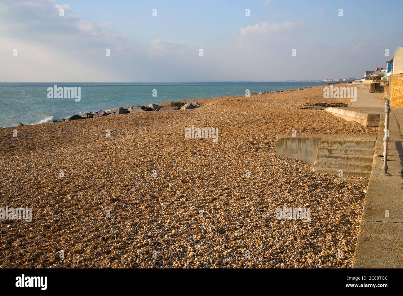 the shingle beach at sandgate on the kent coast Stock Photo - Alamy