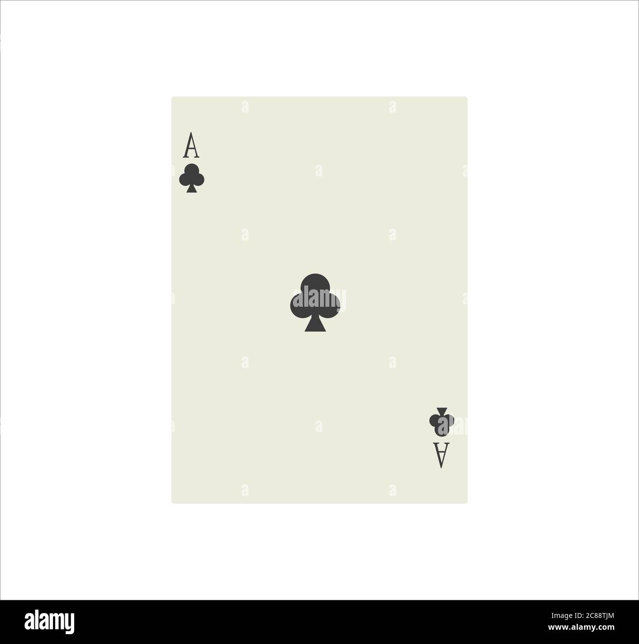 Illustration of an ace of clubs isolated on a white background Stock ...
