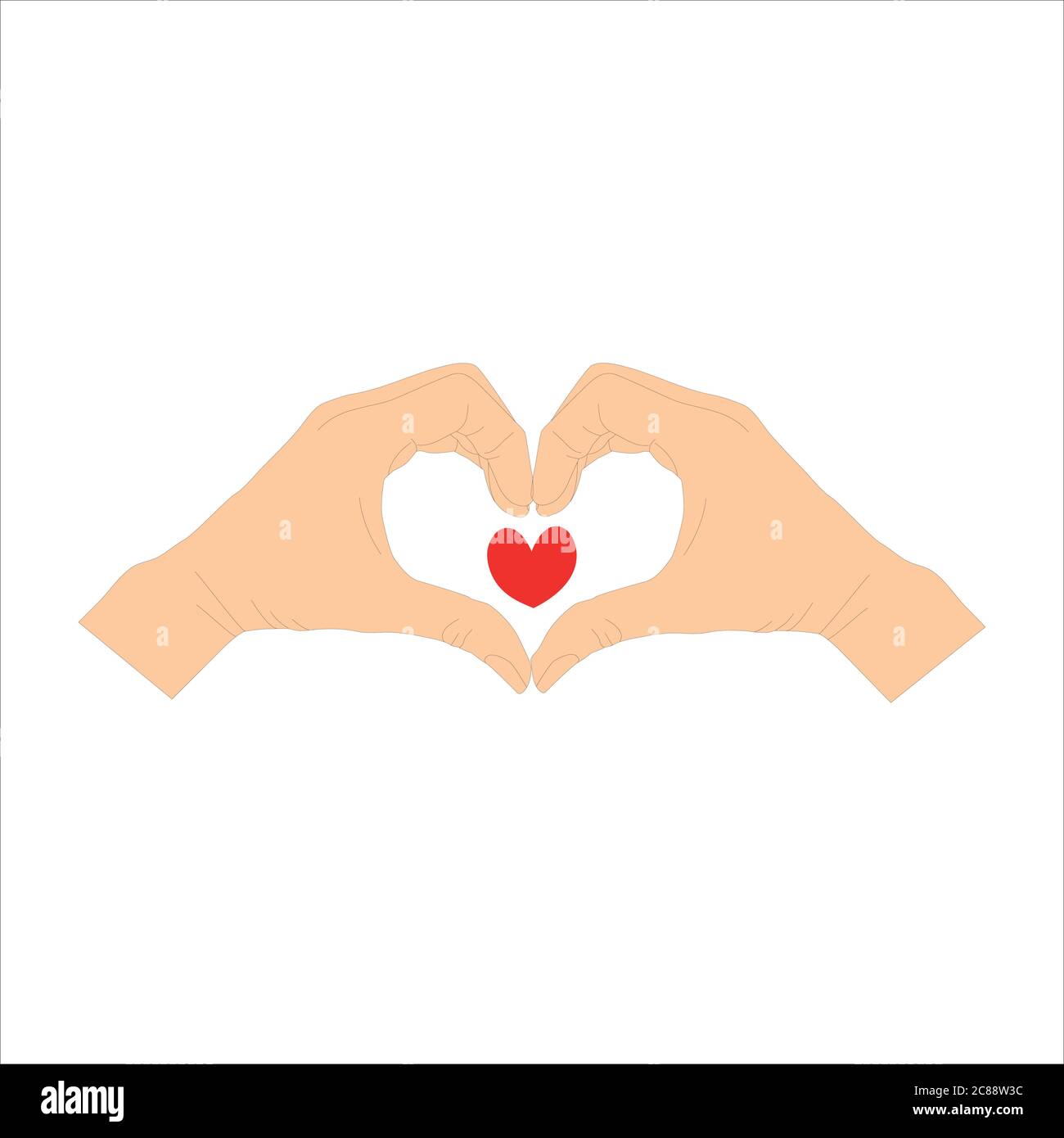 human hand gestures isolated on a white background. Vector flat ...