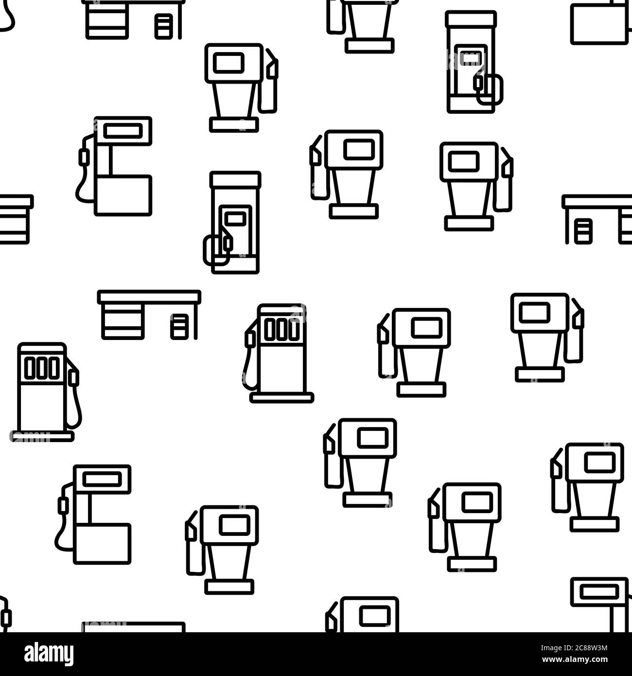 Petrol Station Tool Vector Seamless Pattern Stock Vector Image & Art ...