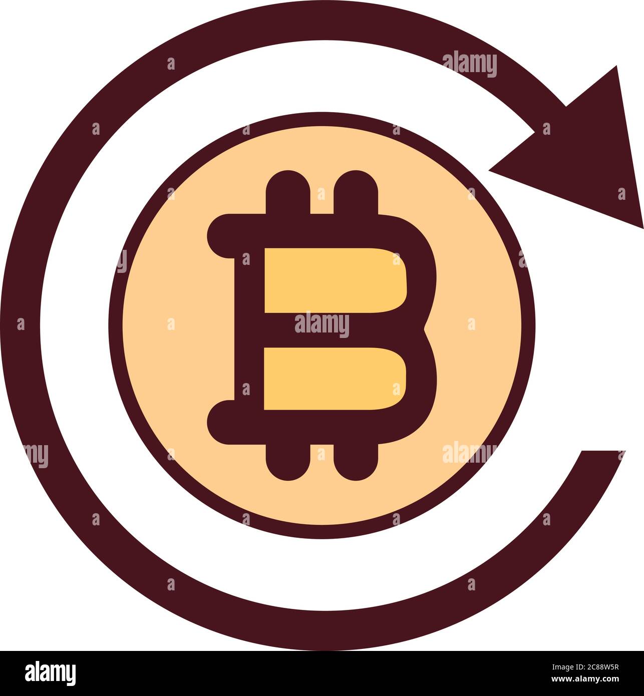 bitcoin exchange money coin icon isolated design shadow vector ...