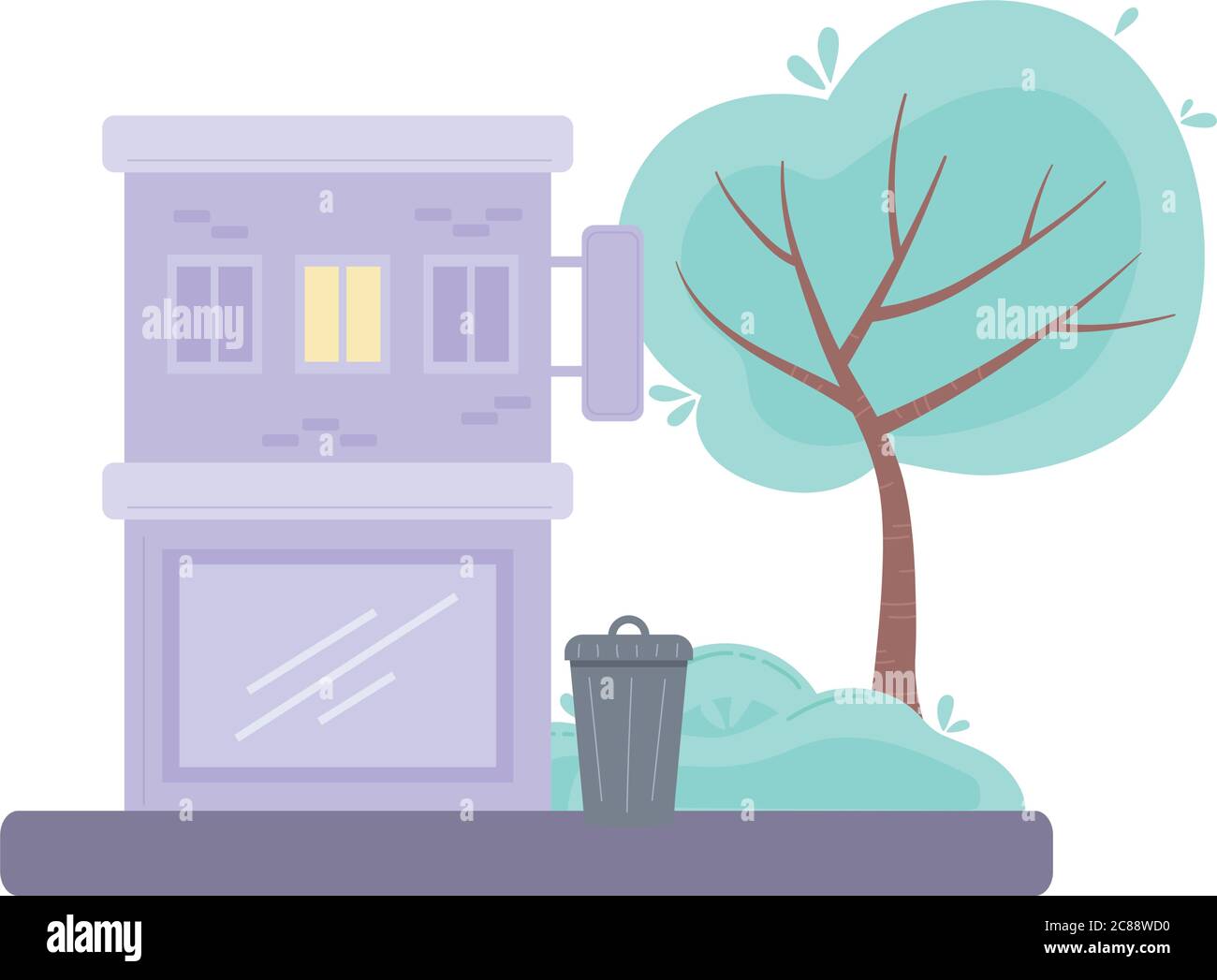 Model street scene Stock Vector Images - Alamy