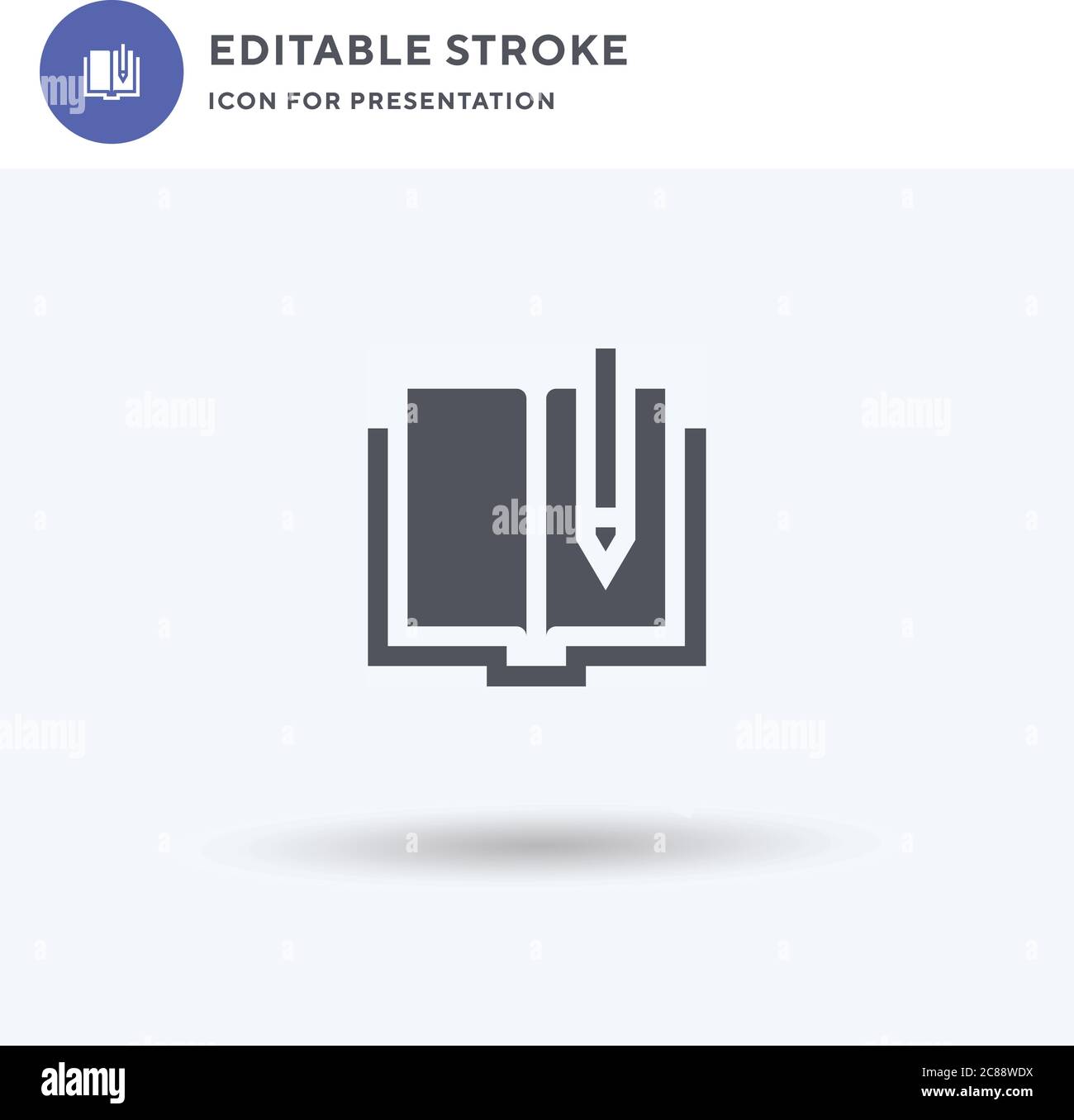 Homework icon vector, filled flat sign, solid pictogram isolated on ...