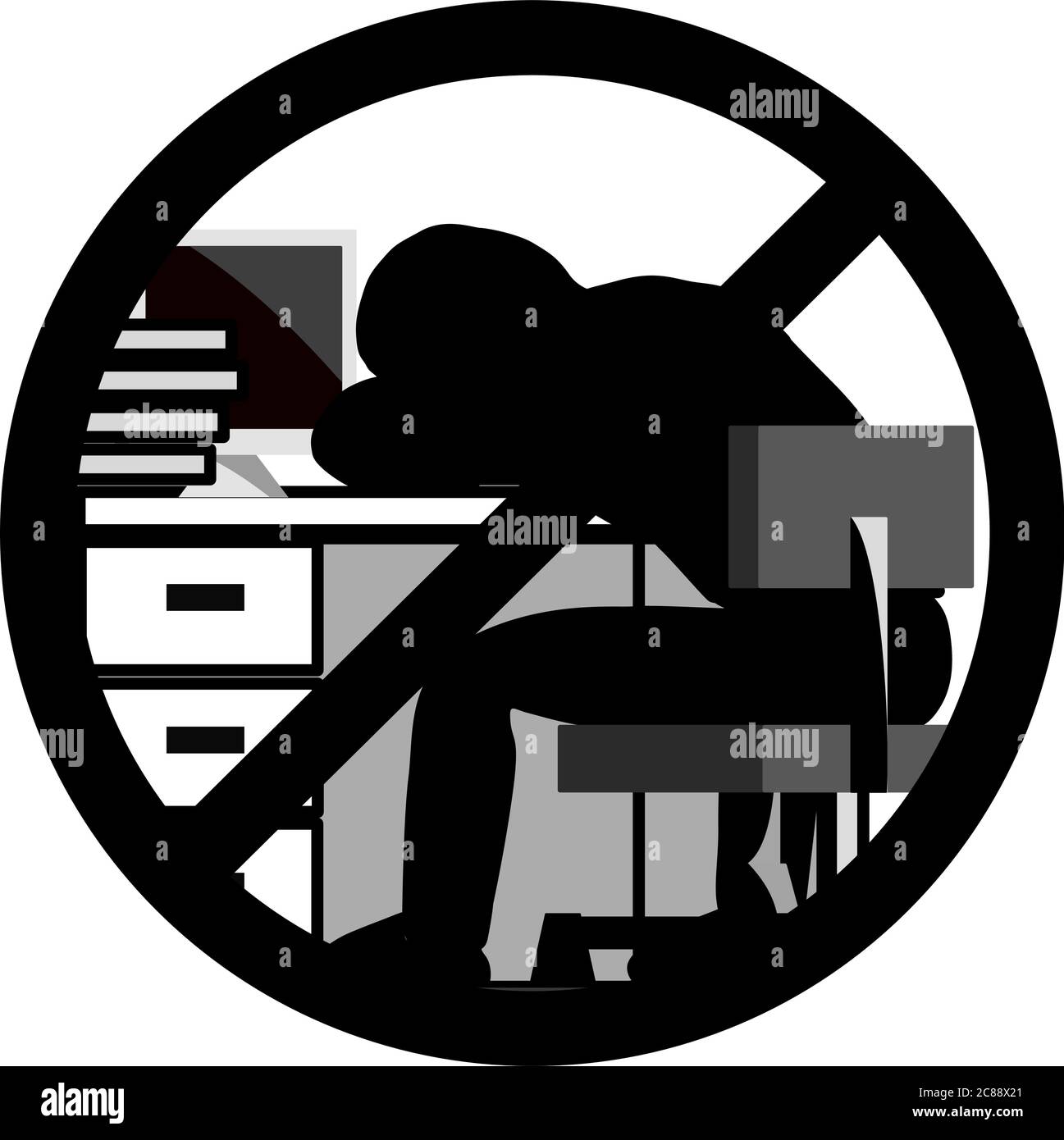 Do not sleep at work Stock Vector Image & Art - Alamy